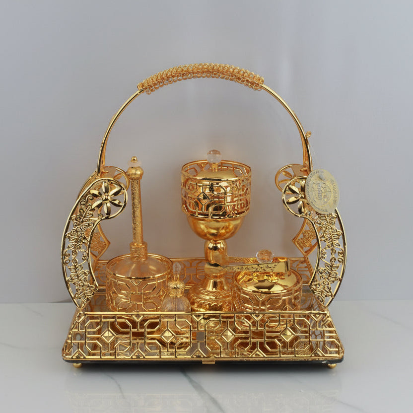 Luxury Gold Bakhoor Burner – Set – Rahma International Market
